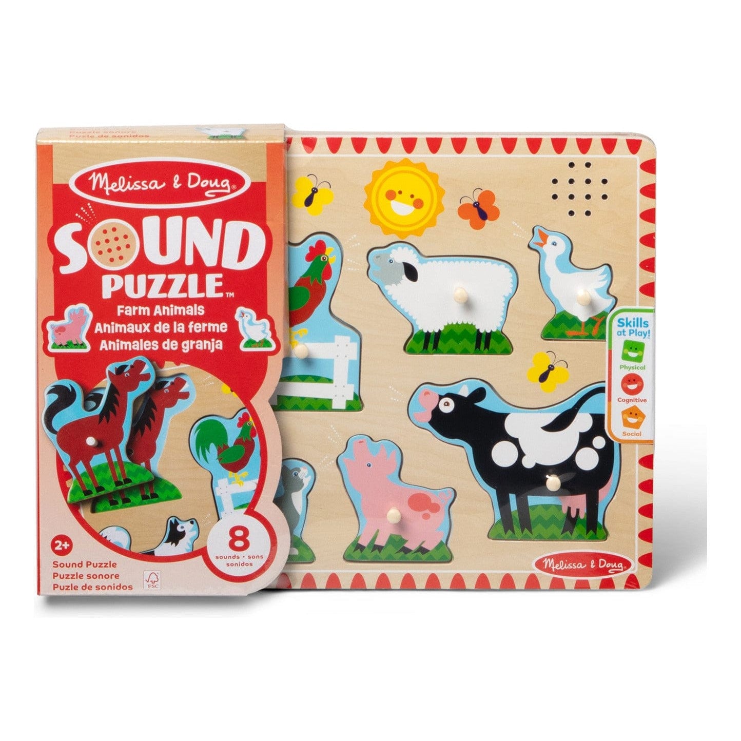 Melissa And Doug Farm Animals Sound Puzzle Lennies Toys