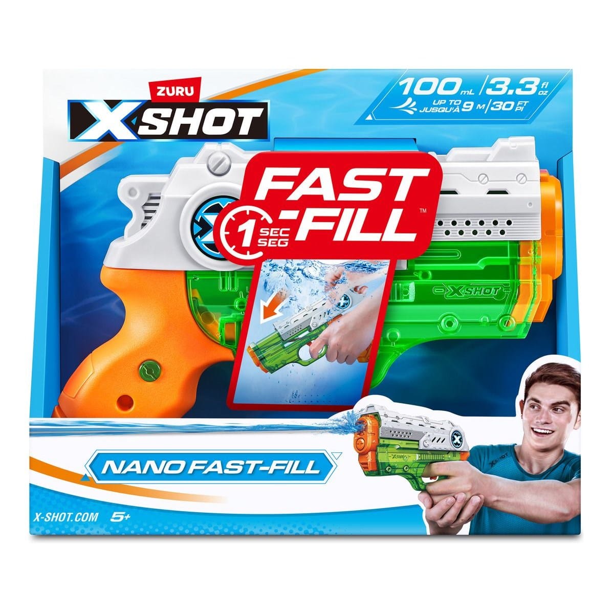 XShot Water Warfare Fast-Fill Nano Blaster | Lennie's Toys