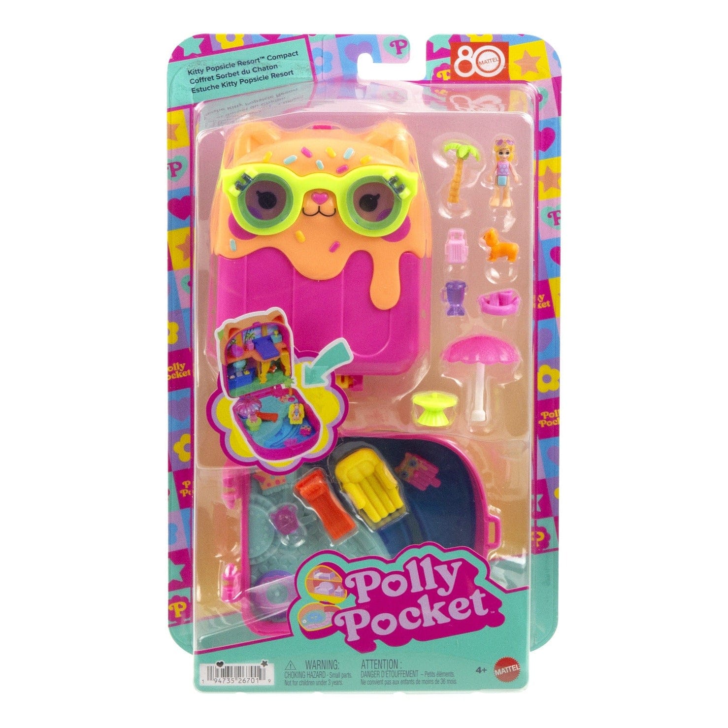Polly Pocket Pocket World Kitty Pops Compact