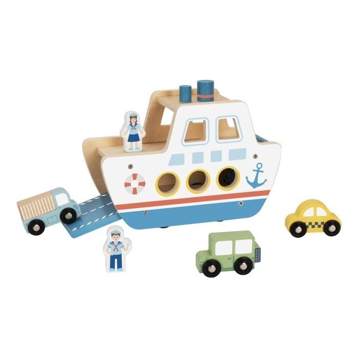 Tooky Toy Wooden Ferry With Cars | Lennie's Toys